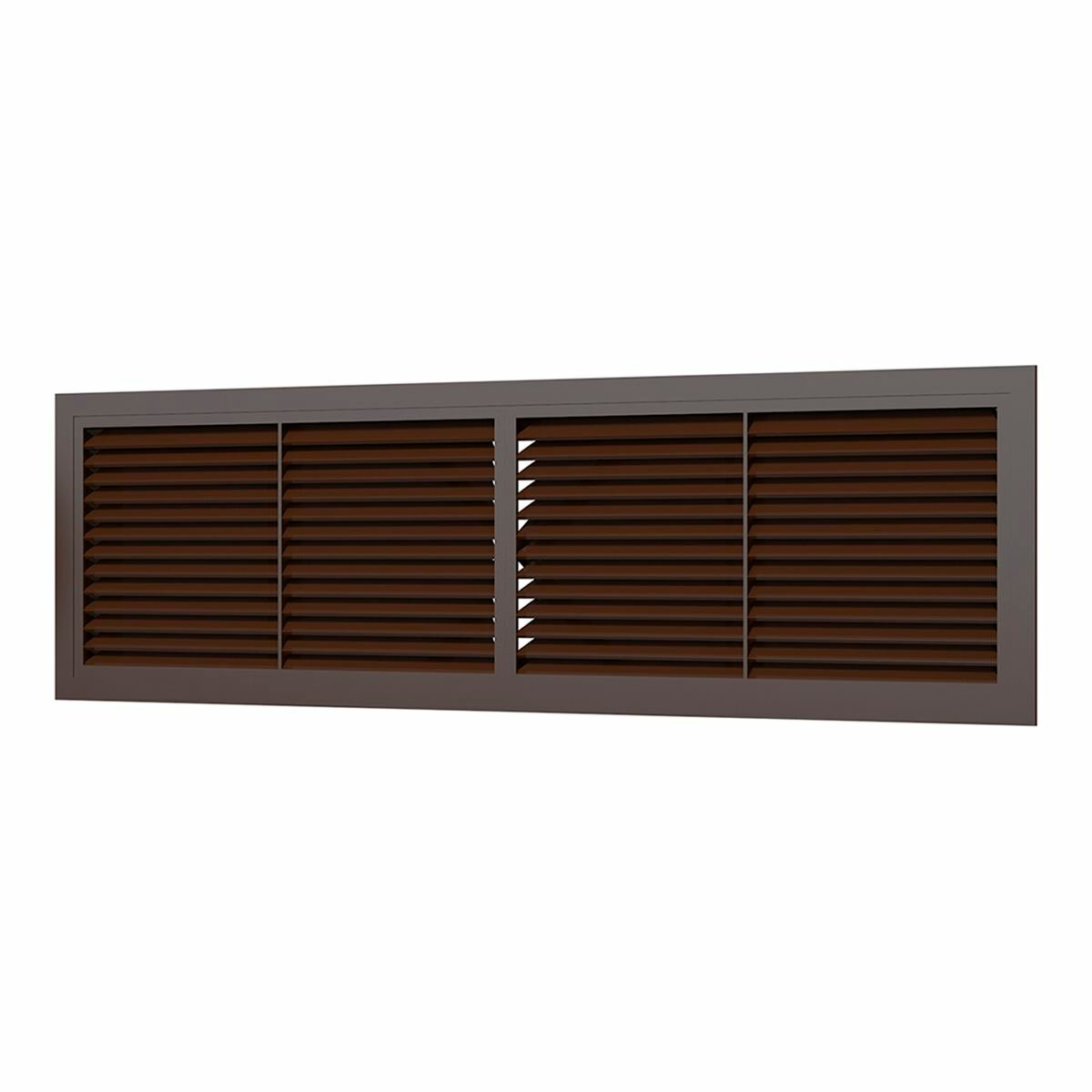 Решетка вентиляции ERA переточная, 455х133 мм, с фланцем 432х117 мм, коричневая