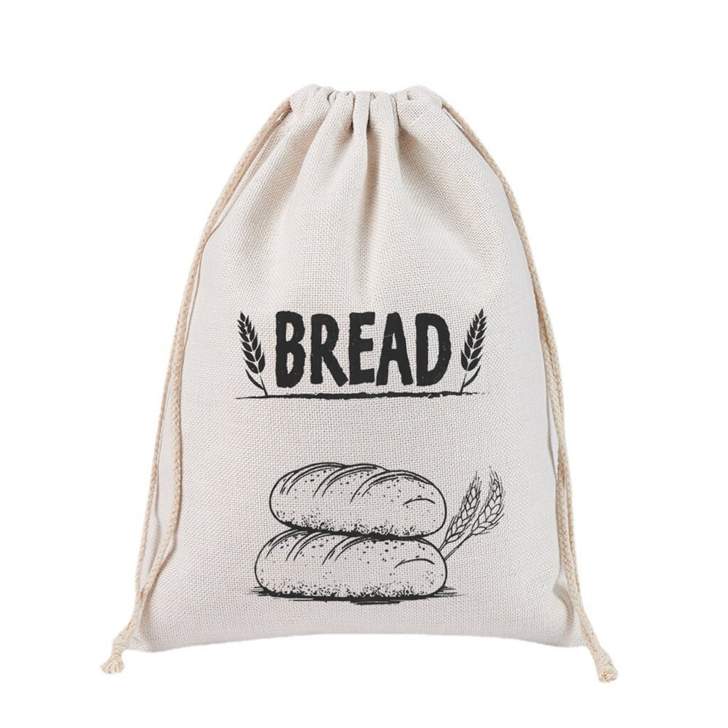Многоразовый мешок для хлеба на шнурке, упаковка для багета, карман для пачки хлопка и льна-выкройка 1