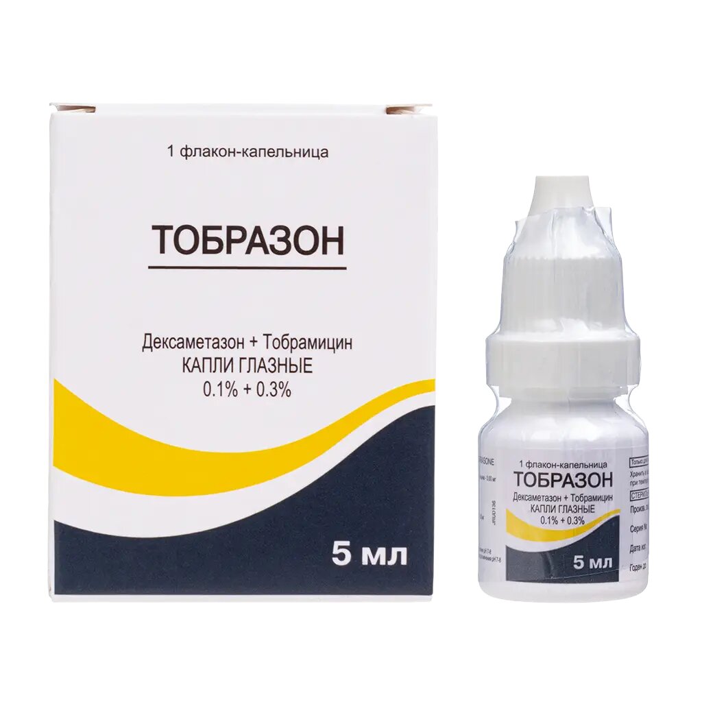 Тобразон капли глазные 0,1%+0,3% фл-кап 5 мл 1 шт