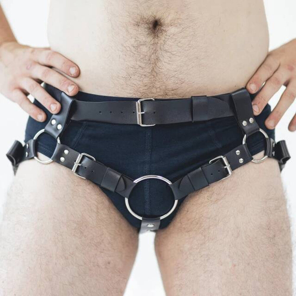 Мужской сексуальный кожаный пояс для чулок на бедрах, БДСМ, сексуальный бондаж, упряжь для ног, секс-игрушки для пар, мужские экзотические аксессуары
