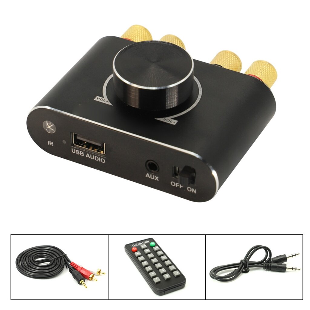 Цифровой Стереоусилитель мощности X100H мощностью 100 Вт *2-черный