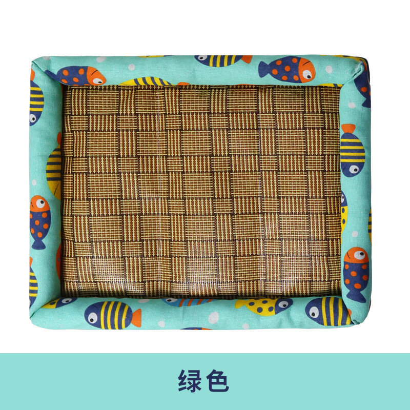 Летняя собачья будка из ротанга для домашних животных, кошачья будка, коврик для собаки, охлаждающий коврик для собак и