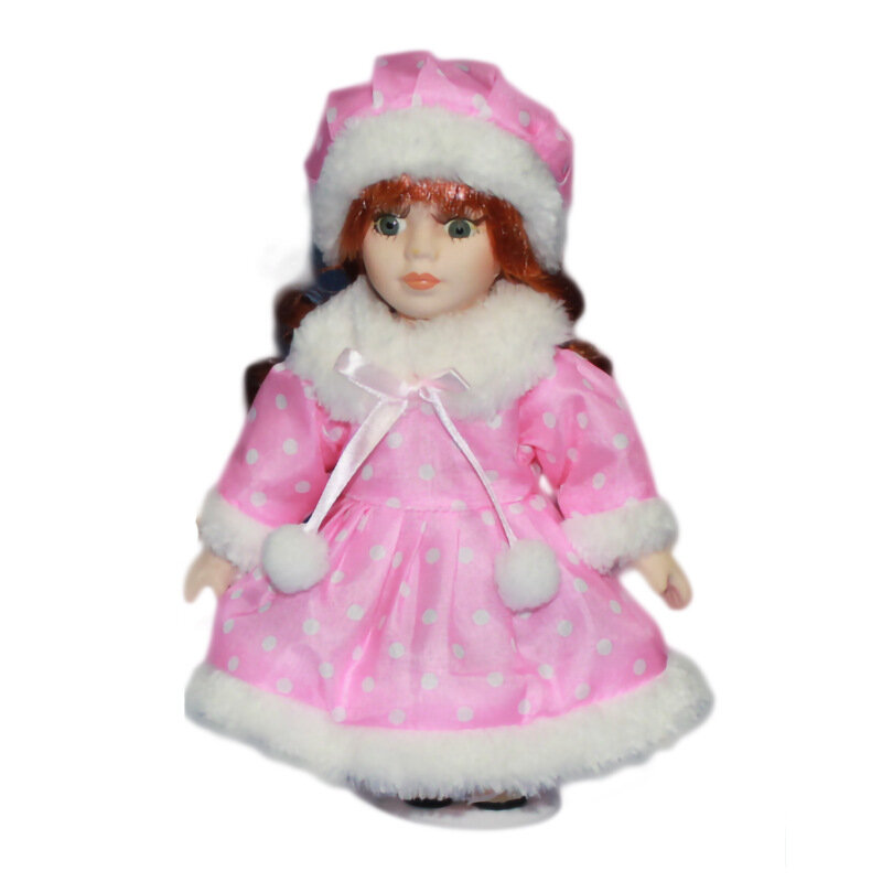 Kevina20 см Керамическая кукла рождественский подарок кукла поколение волос Розовый