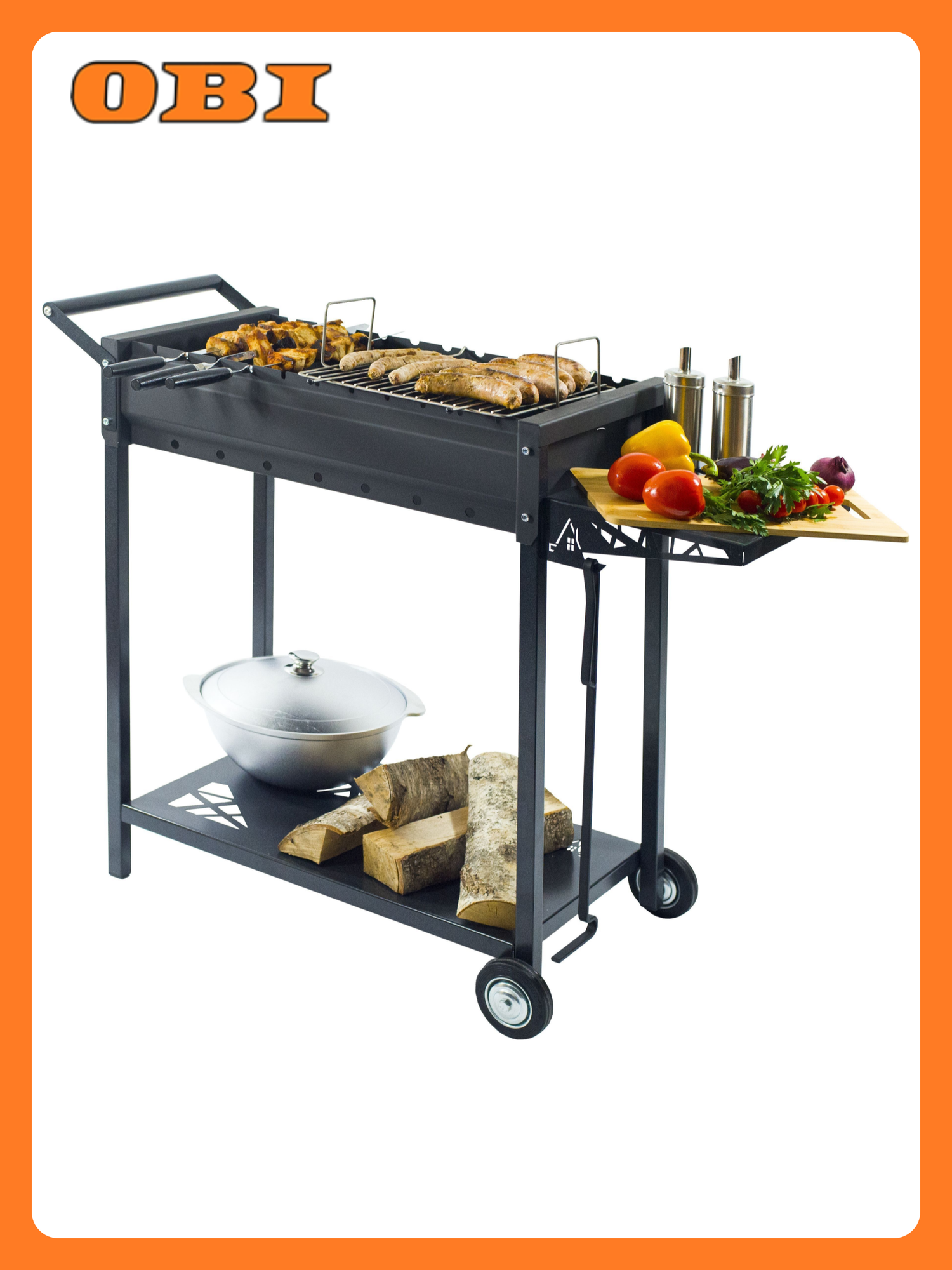 Мангал "Майский", стационарный, сталь, 102 см x 48 см x 84 см