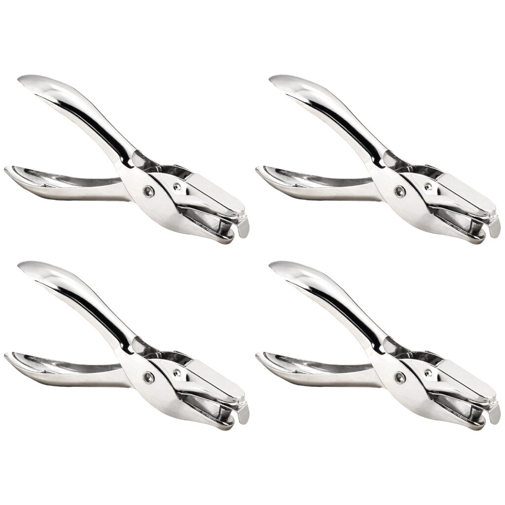 Набор из 4 дыроколов из нержавеющей стали с точной конструкцией для точной пробивки отверстий Прочная конструкция Гладкая ручка