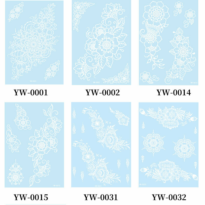 Временные татуировки-наклейки, светящиеся в темноте, временные татуировки-наклейки в индийском стиле «Ханна кружево», вырезанные изображения рук, татуировки хной.