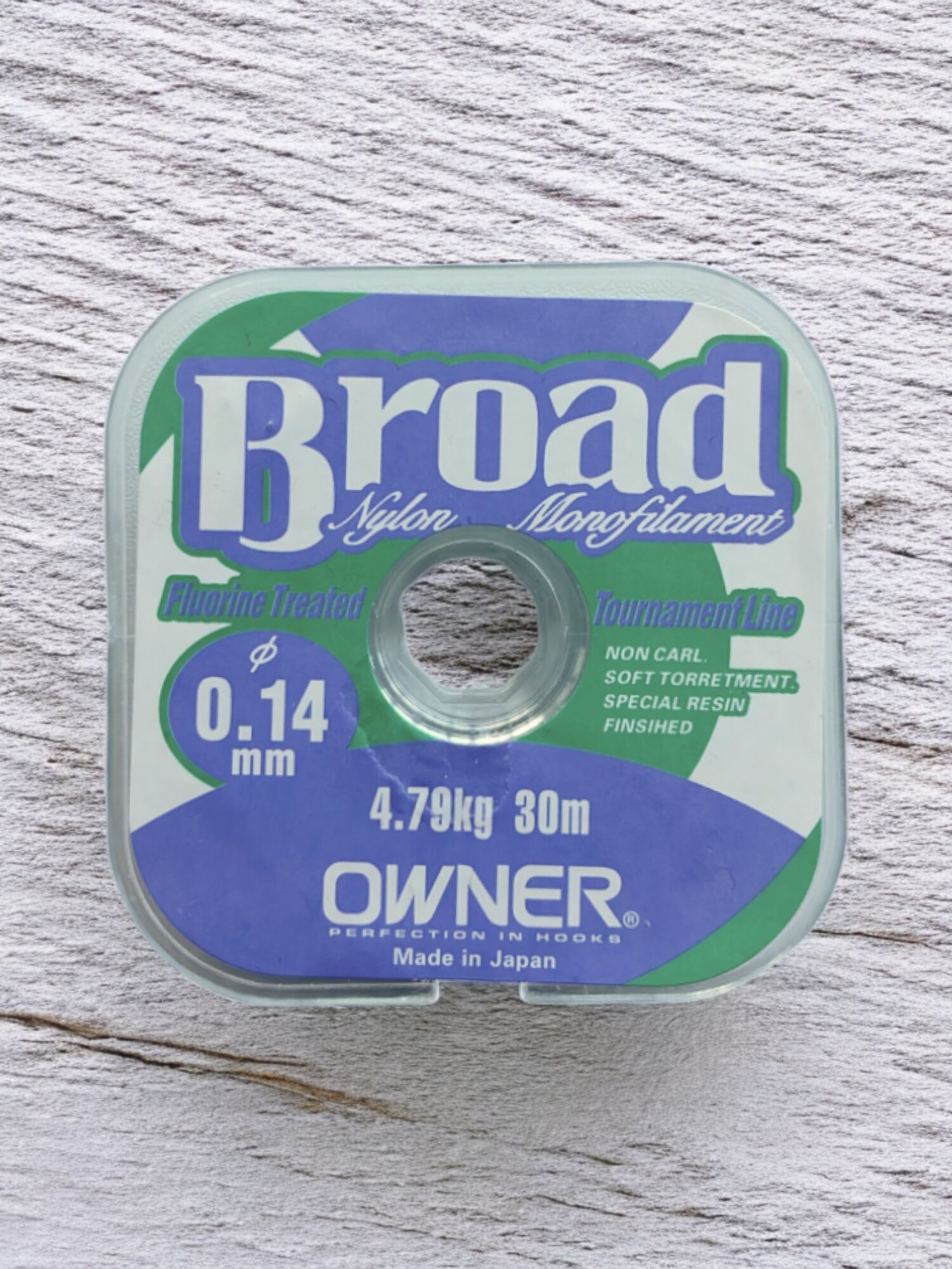 Леска Owner Broad длина 30 м диаметр 0,14 мм разрывная нагрузка 4,79 кг