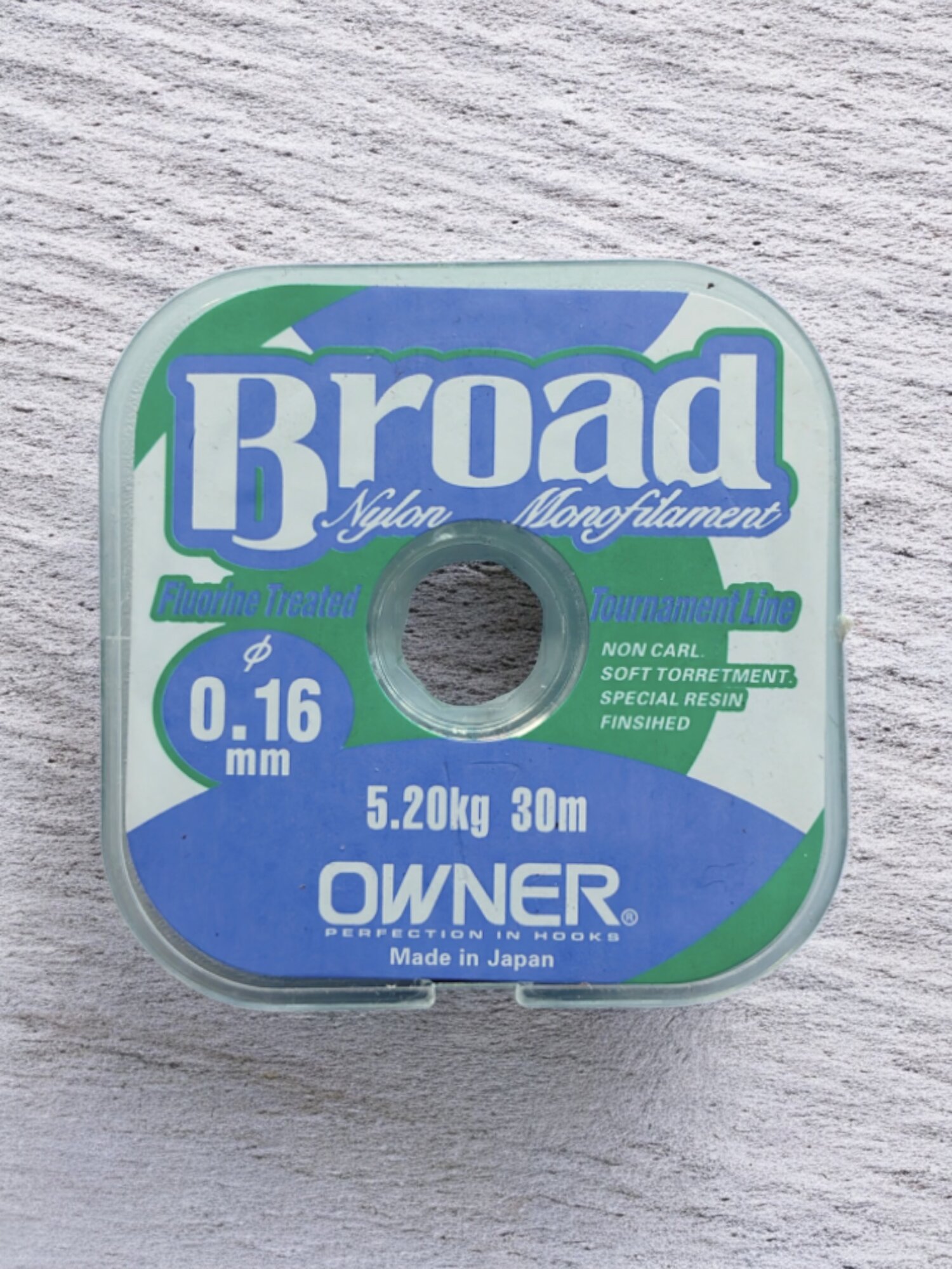 Леска Owner Broad длина 30 м диаметр 0,16 мм разрывная нагрузка 5,2 кг