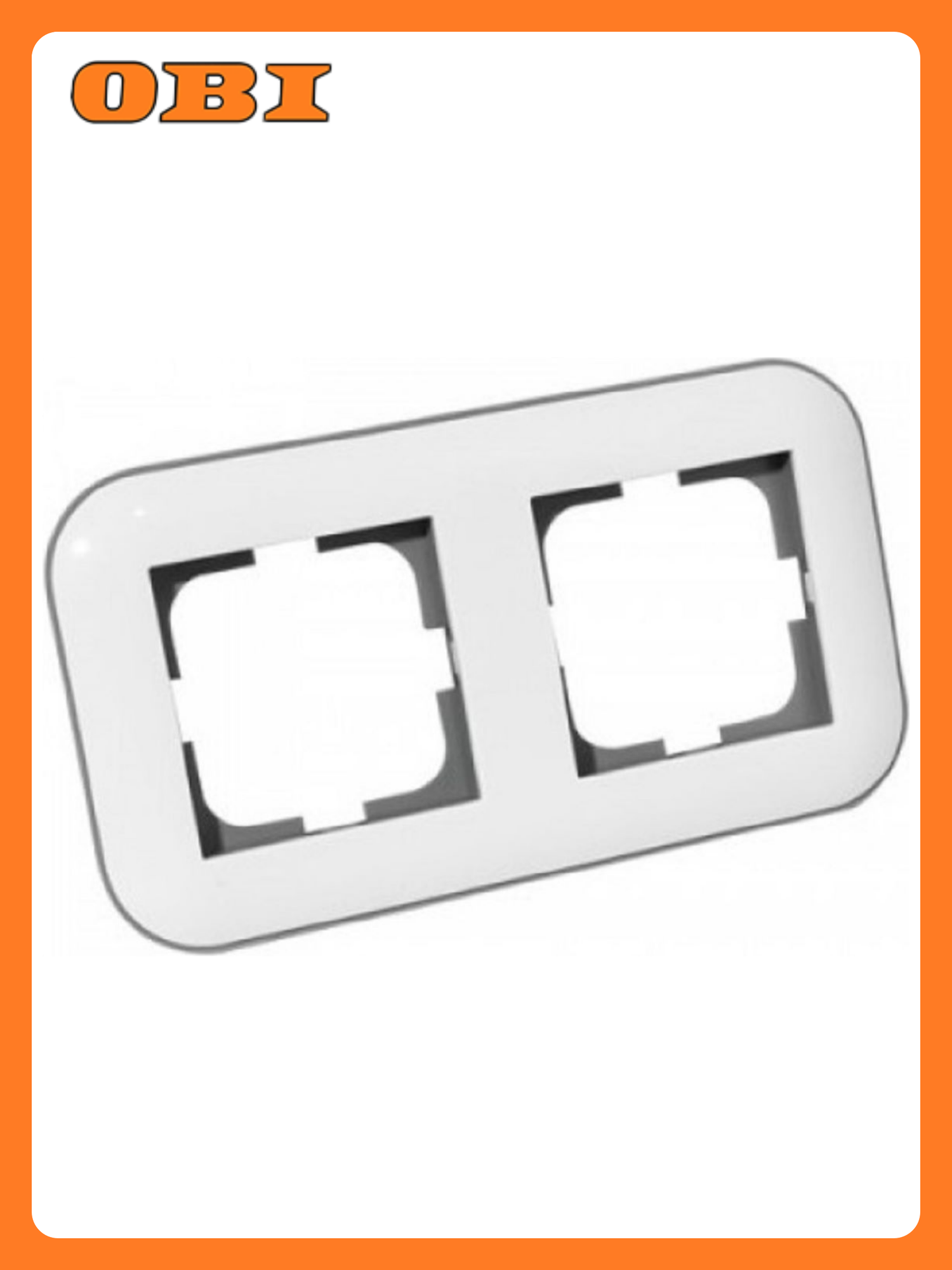 Рамка OVIVO LOFT, двойная, белый/черный, скрытый монтаж, ABS-пластик