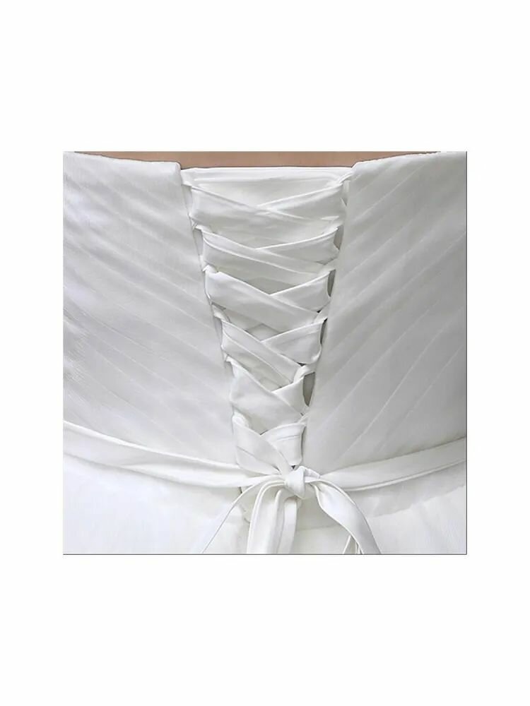 Лента для свадебного платья невесты - белая