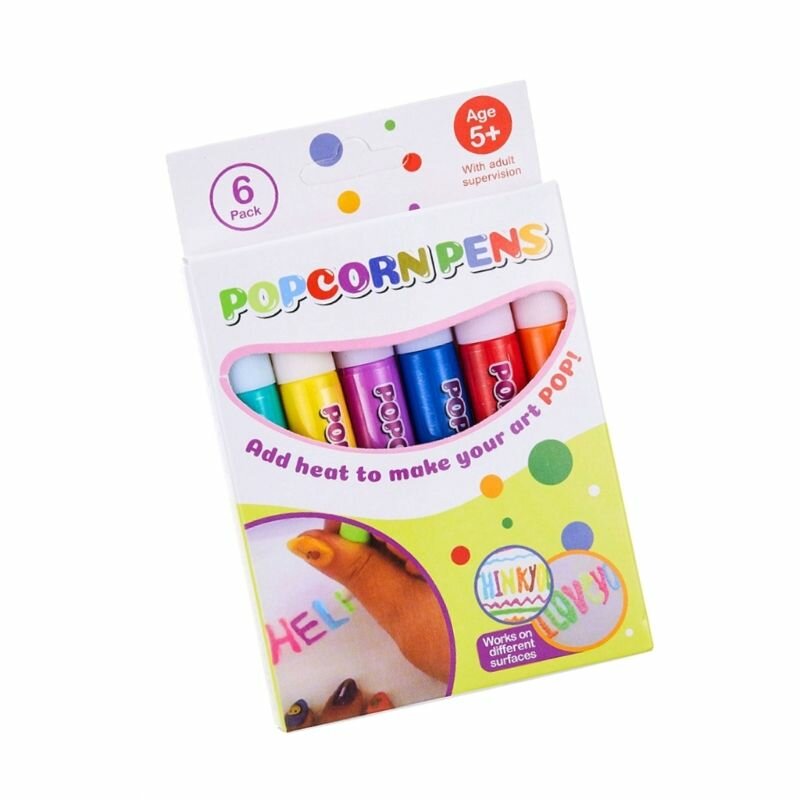 1 коробка шариковых ручек для попкорна с 3D-печатью-single box