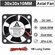 Вентилятор 30x30x10 мм, 24V, 12000 RPM, Dual Ball