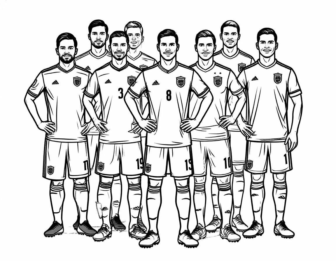 Большой набор детских раскрасок "Футбол", плотная бумага формата А4, 10 шт, от 1 года