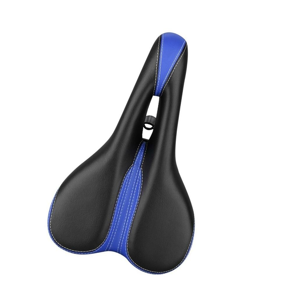 Седло для велосипеда мужское и женское с отверстием, Синий
