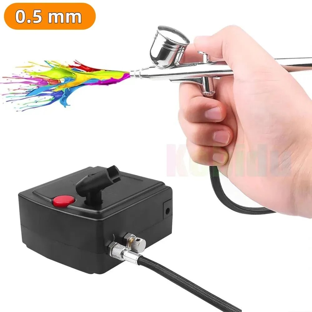 0.5 mm мини Аэрограф двойного действия для творчества