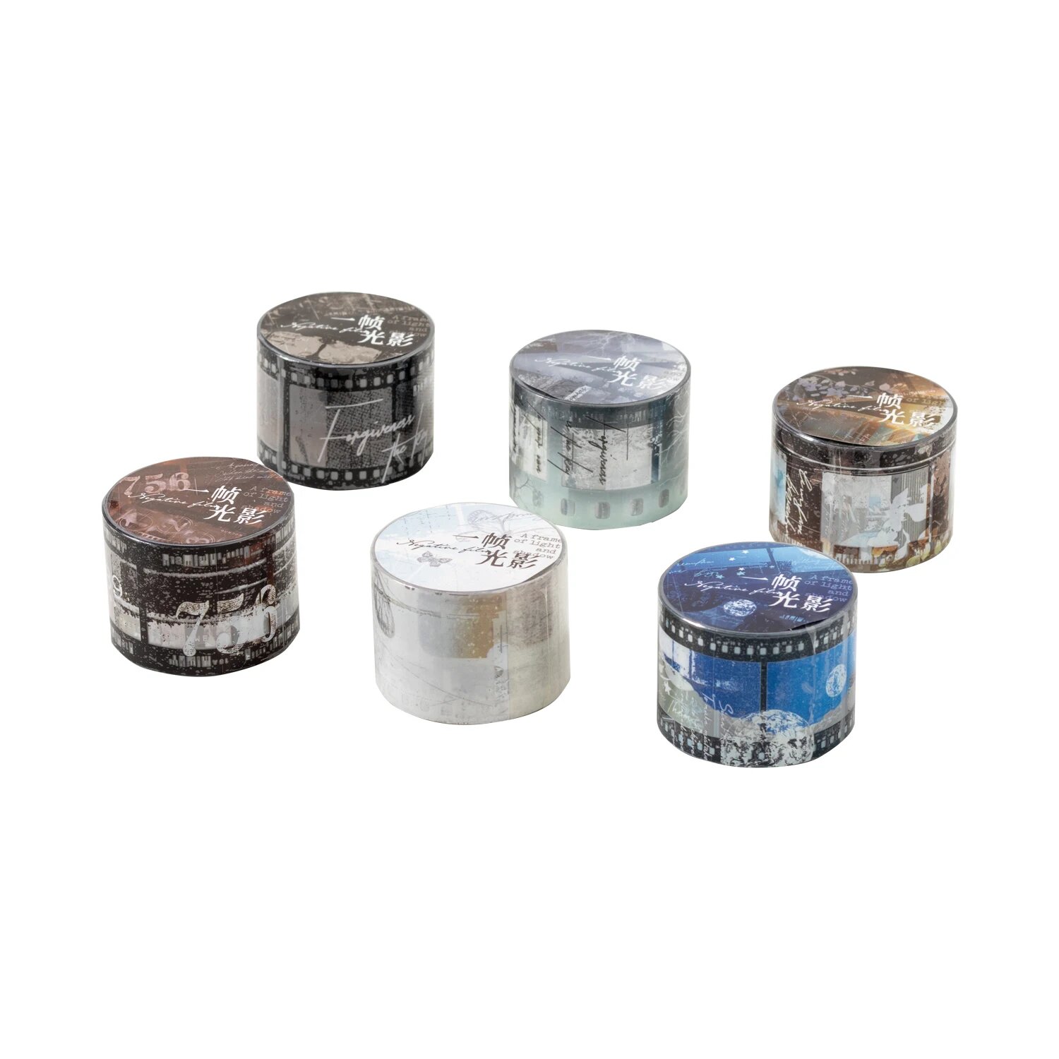 Jianwu изолента для коллажей 30 мм * 200 см Серебряный, set of 6