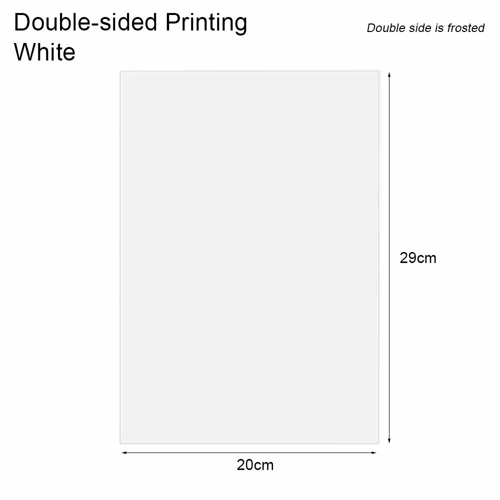 Термоусадочные листы для печати 29x20 см, белые Белый, Style 3