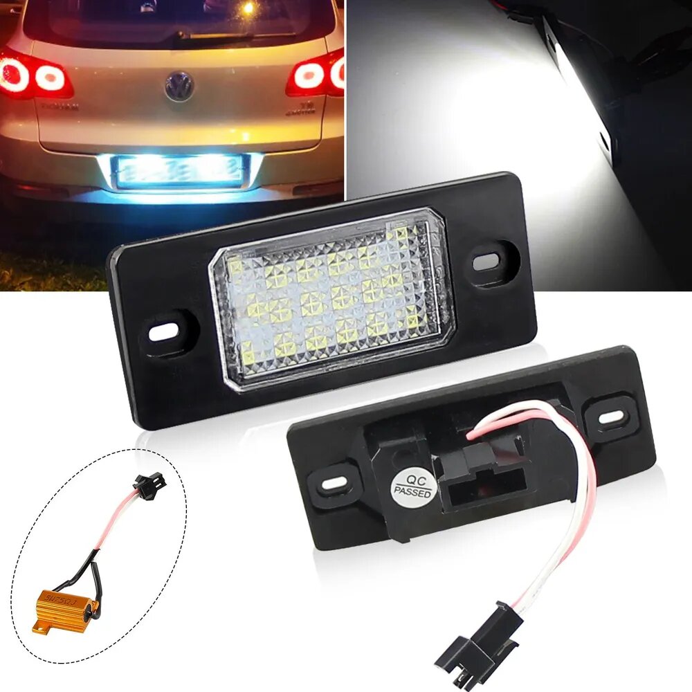 2 шт.12 В 3 Вт светодиодный Фонарь Освещения Номерного знака canbus без ошибок для Volkswagen VW Bora, Golf 4 5 Wagon, Passat B5.5, Tiguan, Touareg