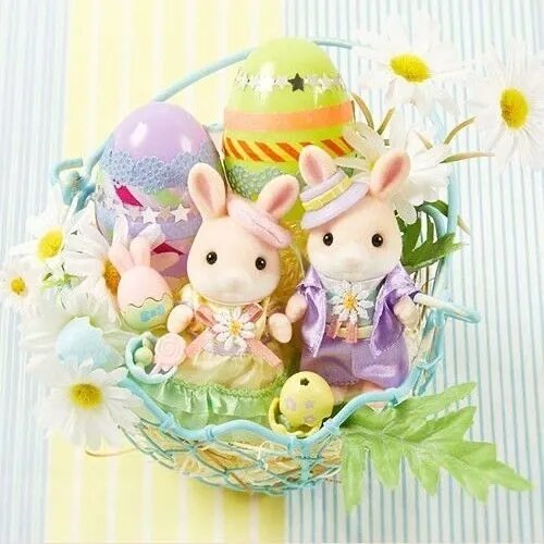 Игровой набор Sylvanian Families - Easter Celebration Set - Праздничный пасхальный набор - Сильвания Фэмили 5691