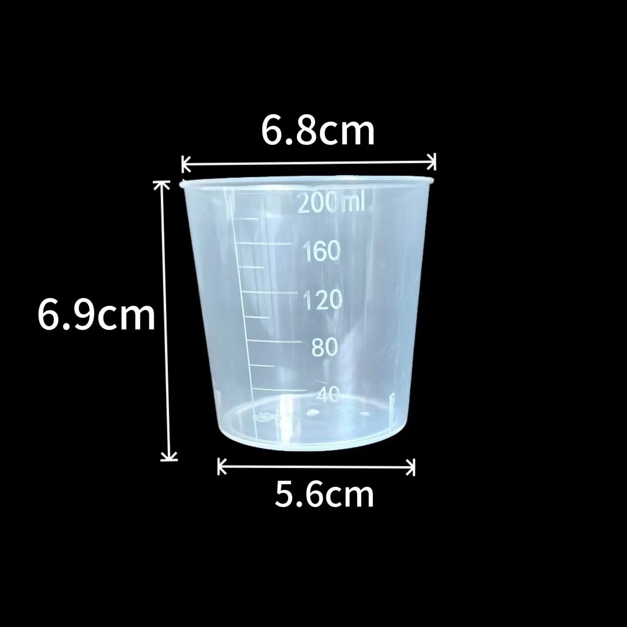 Пластиковый мерный стакан лабораторный стакан с ручкой, мерный цилиндр, прозрачный PP, градуированный стакан, мерный стакан для пестицидов, утолщенный миллилитровый стакан