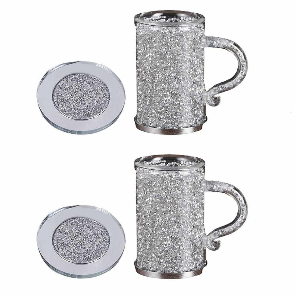 Двухслойные термоизоляционные стаканы, хрустальный кофейный стакан с ручкой, бокалы для вина, пива и чая