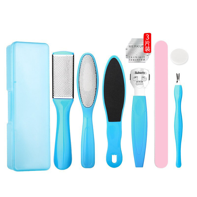 Набор инструментов для педикюра с пилкой для ног для удаления омертвевшей кожи и мозолей, шлифовальная машинка для ног, скребок для подошвы и пяток, пилка для ног, скребок для ног