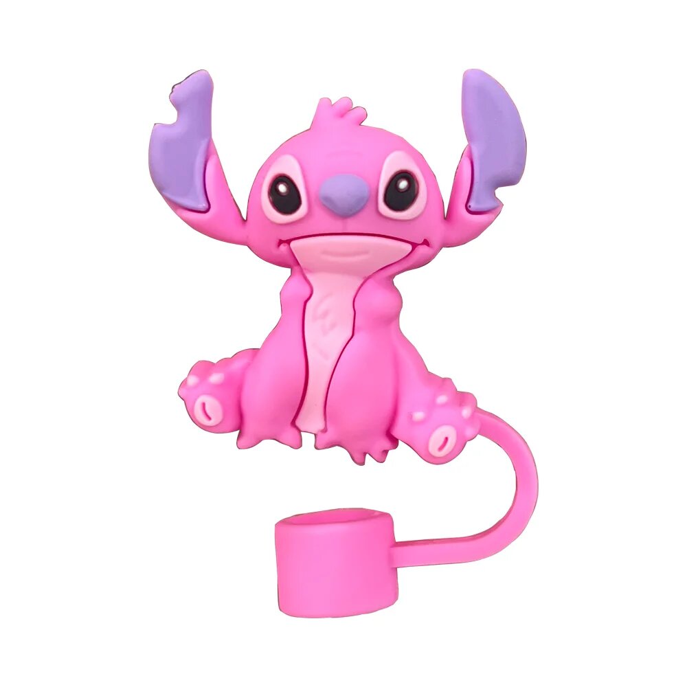 Крышка для стакана Stitch розовый, силикон, 10 мм, 1шт