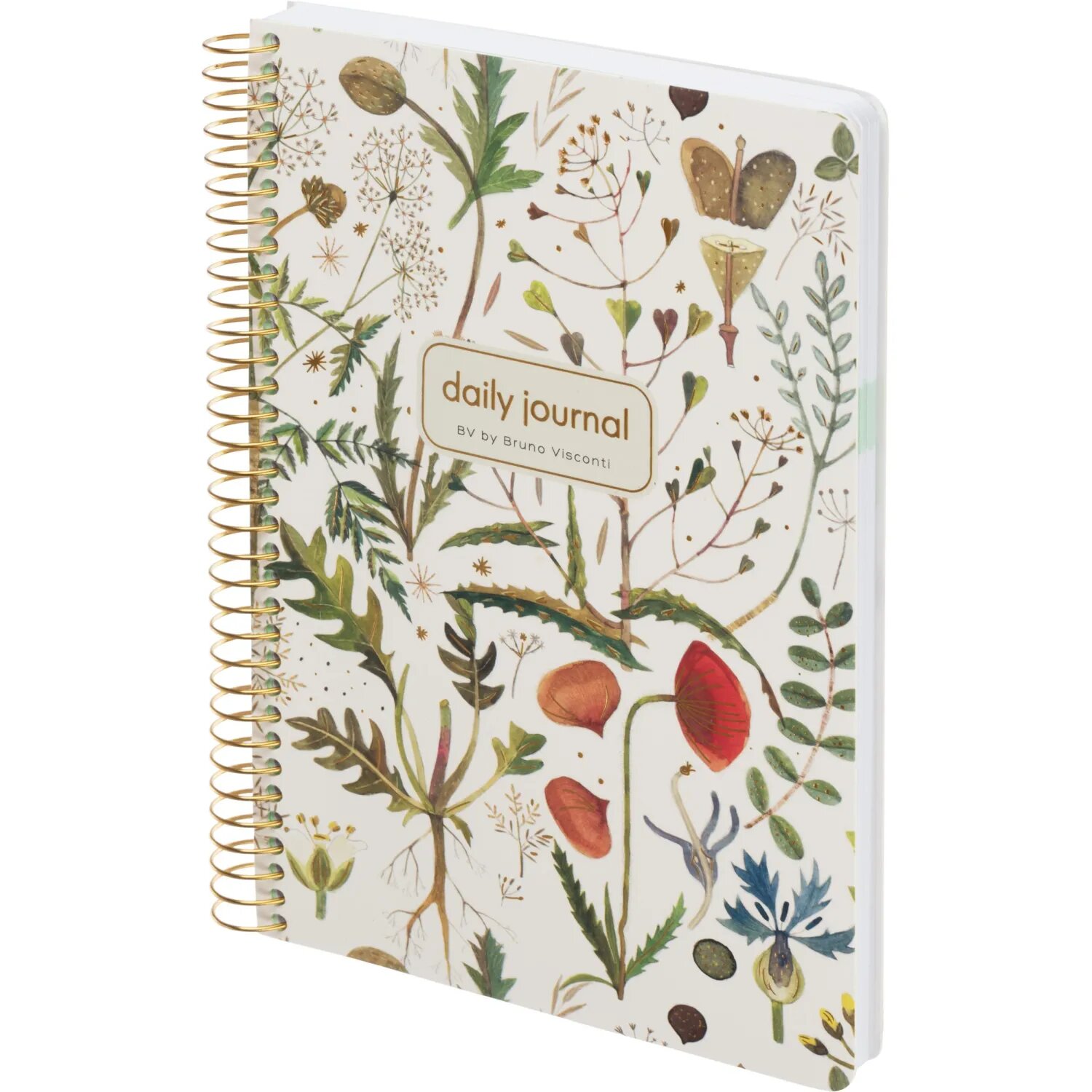 Ежедневник недатированный на CUTE DIARY А5, BV,136, ЛУГ. ТР, зол. греб,3-701/11