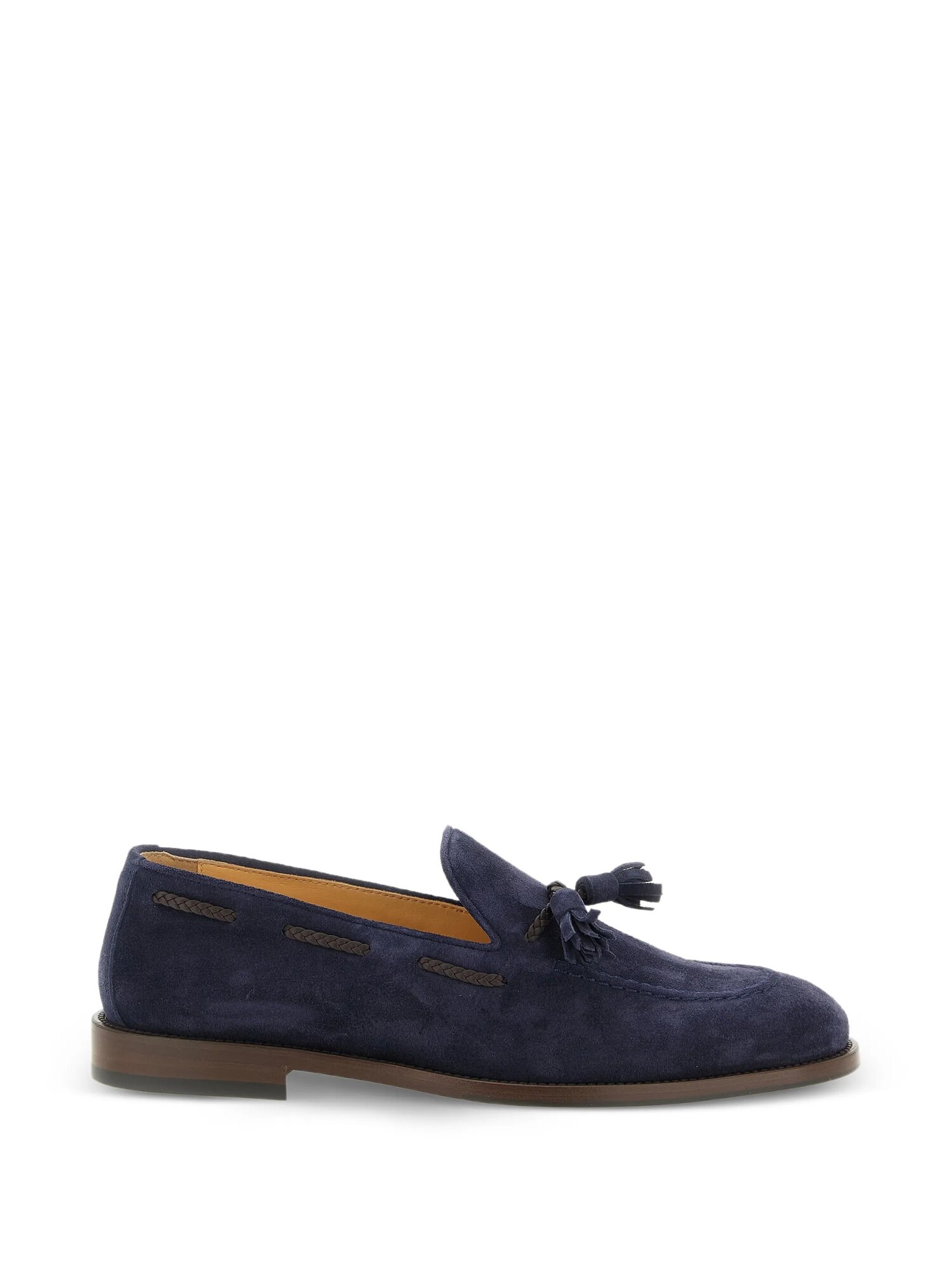 Лоферы Woven tassel-detail suede loafers