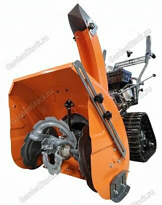 Снегоуборщик Holzfforma "ST424E", бензиновый, самоходный, 7.5 л. с, дальность выброса 14 м, гусеницы.