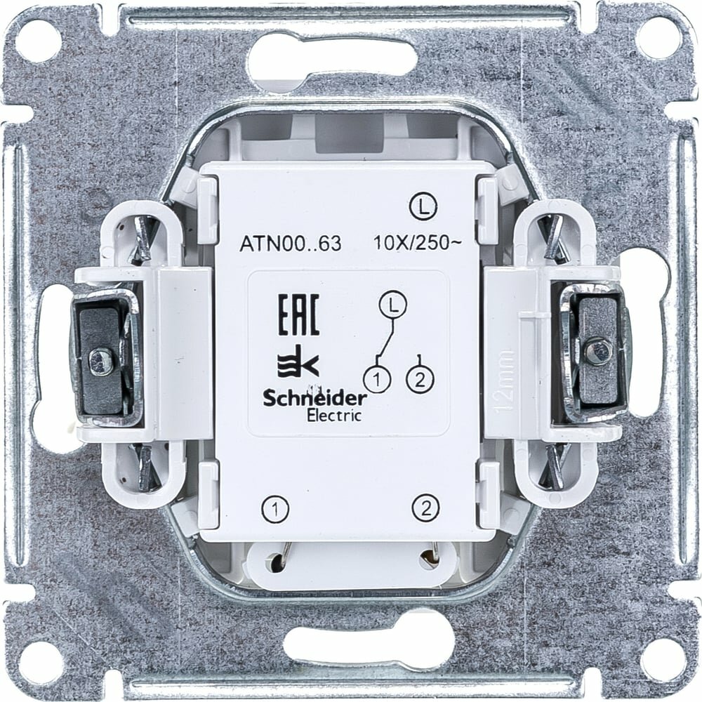 1-клавишный переключатель Systeme Electric AtlasDesign Белый с подсветкой, сх.6а, 10АХ ATN000163