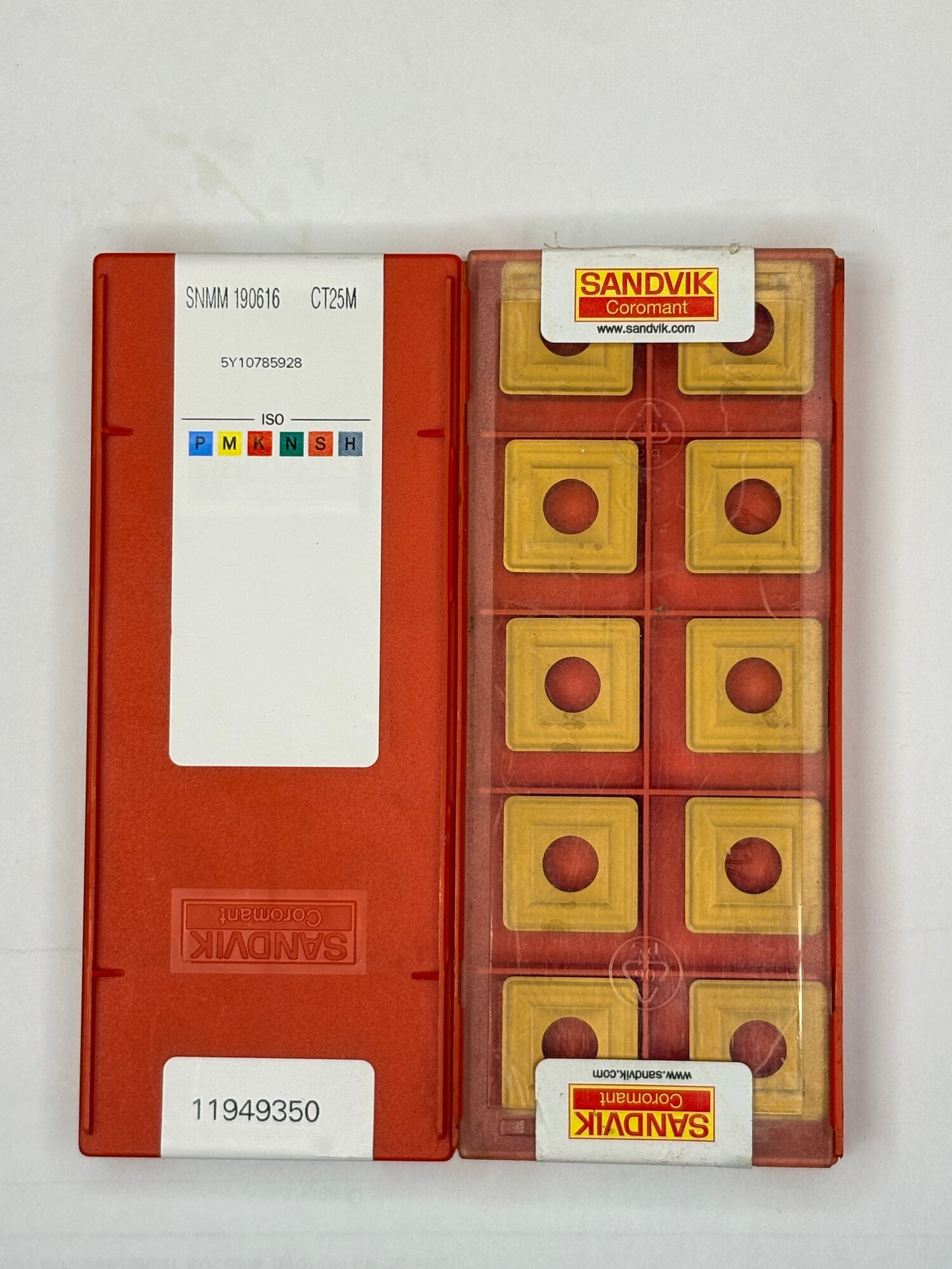 Пластина токарная Sandvik Coromant SNMM 190616 CT25M, сплав для нержавеющей стали, 19x6.35х1.6 мм, 1 шт