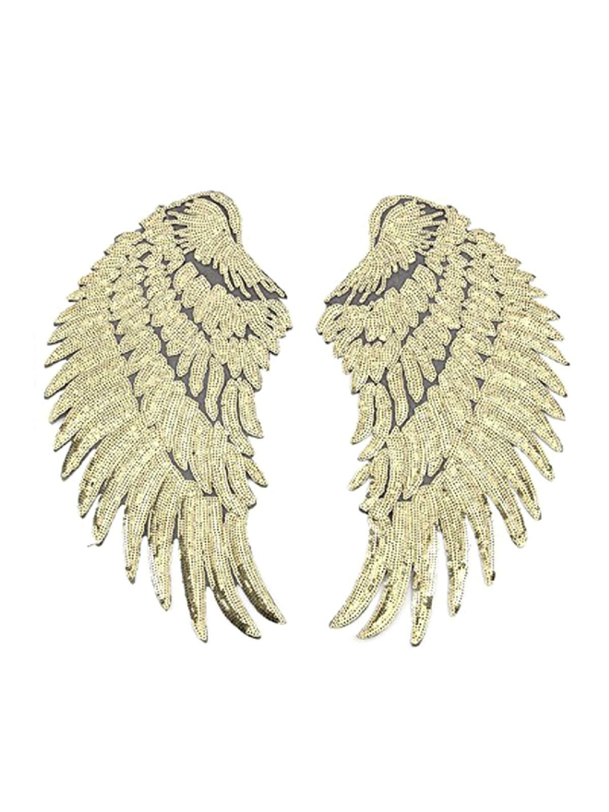 Пришитые аппликации Флэш-костюм, украшенный блестками, нашивки с крыльями, аппликации для одежды