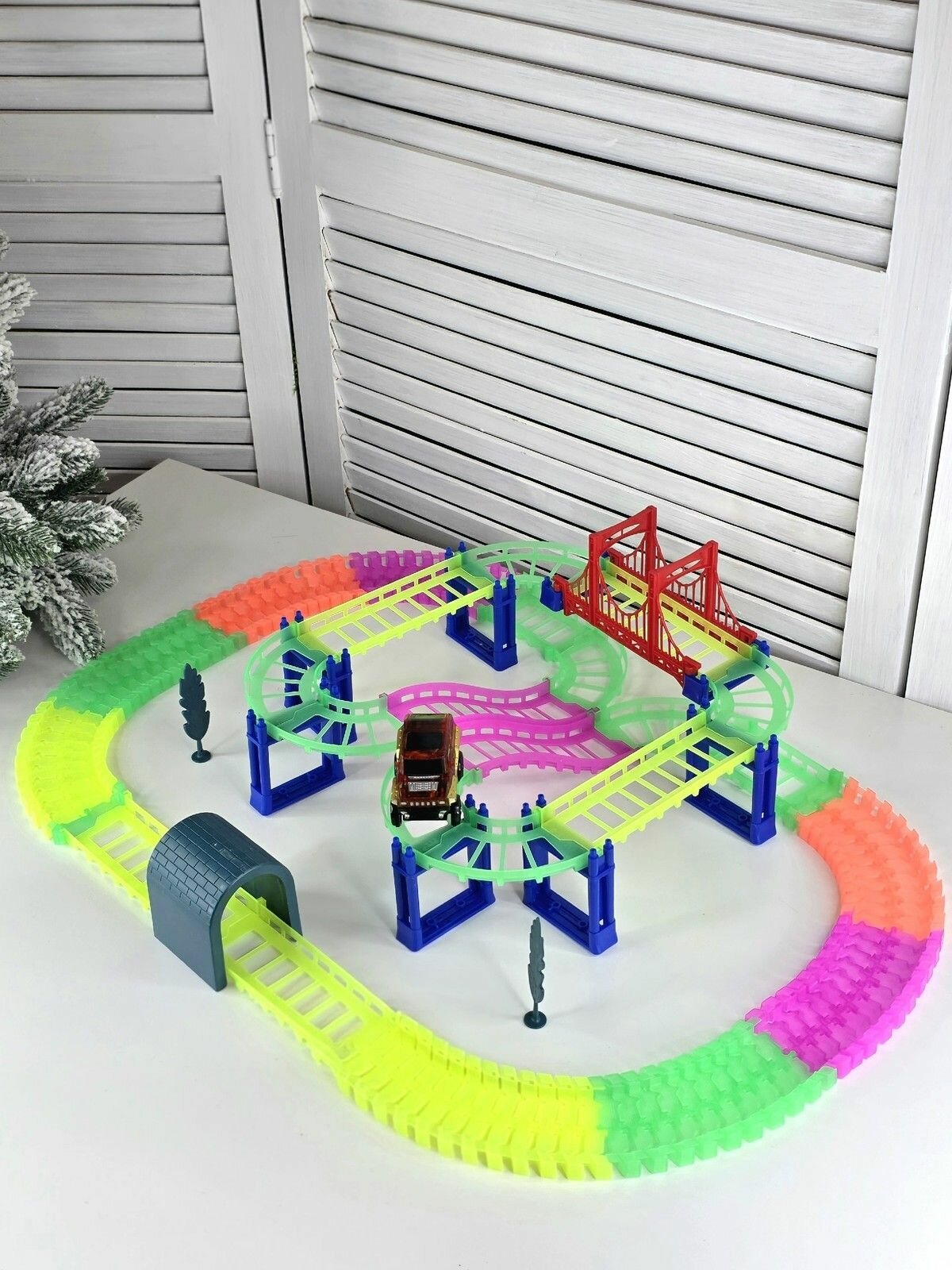 Трек "Вираж" 200 см со световыми эффектами, светится в темноте