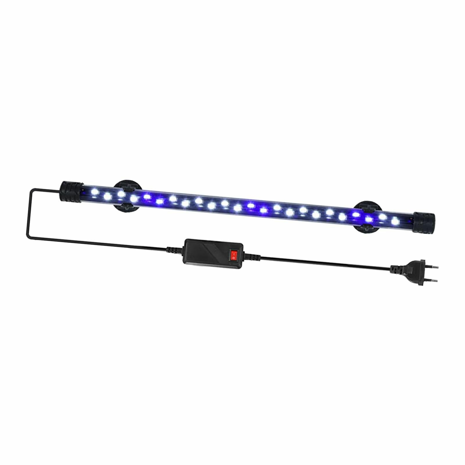 Водонепроницаемая светодиодная лента для аквариума, 38 см, сине-белый свет, подходит для растений