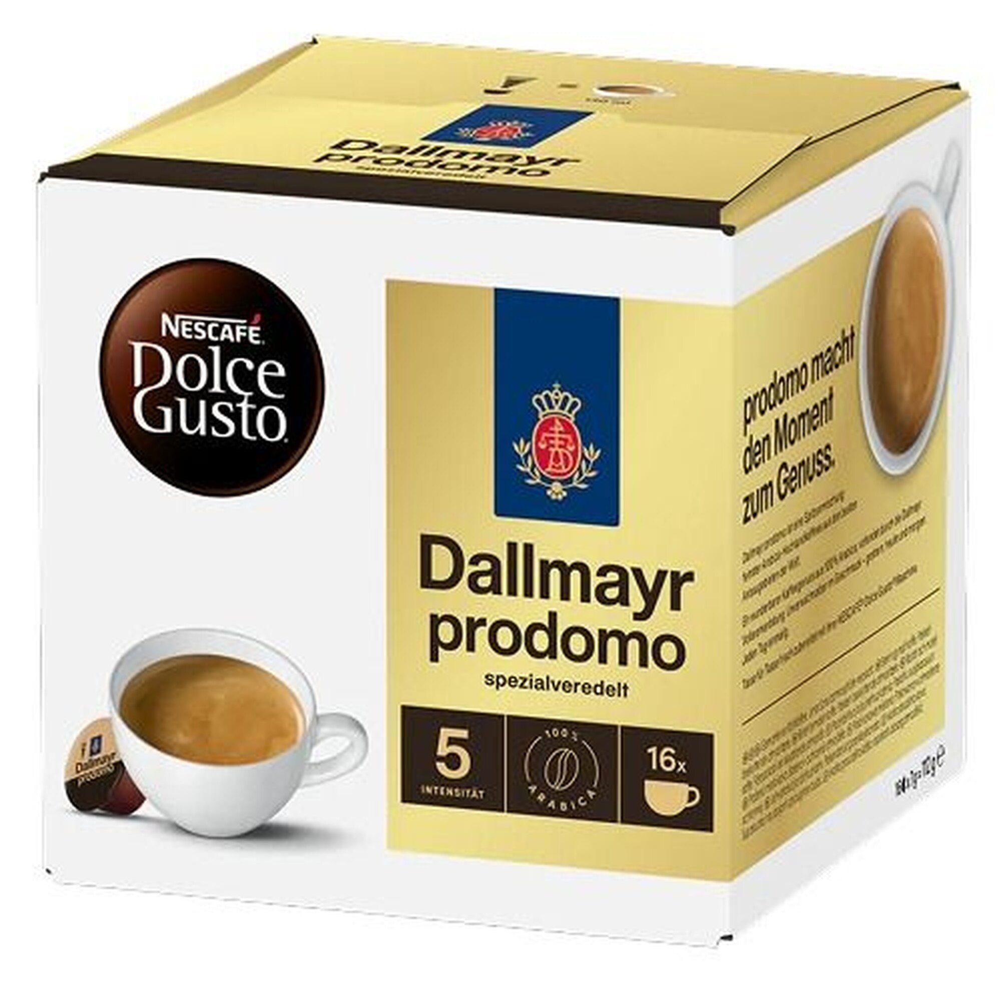 Кофе капсульный Nescafe Dolce Gusto Dallmayr Prodomo, для системы Dolce Gusto, 16 шт