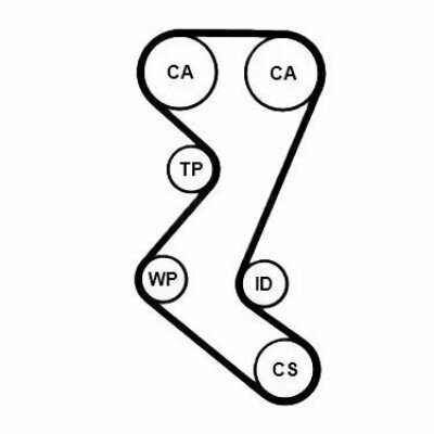 Ремень ГРМ CONTITECH CT1070 Honda Civic 1.2-1.5 88-96, Concerto 1.4, 1.5 89