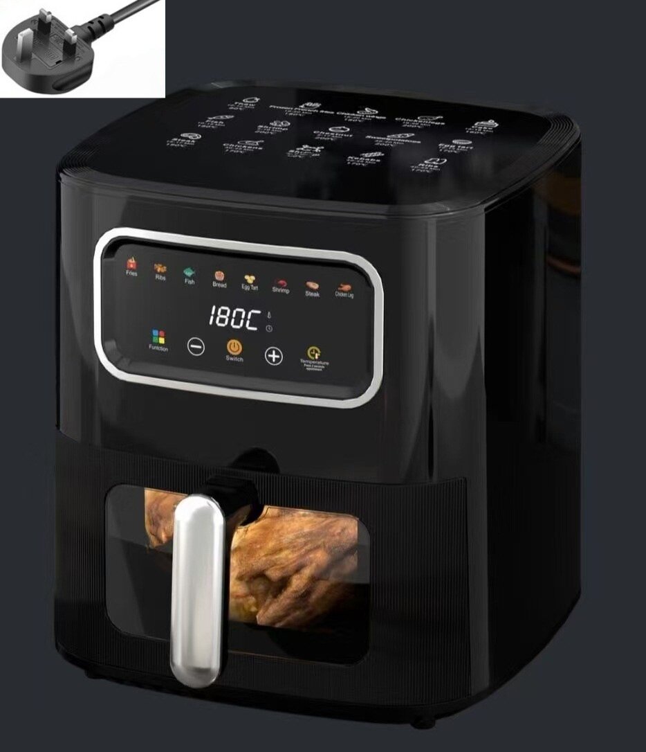 8L Визуальная фритюрница для дома, большая емкость, машина для картофеля фри, умная многофункциональная электрическая фритюрница Airfrye