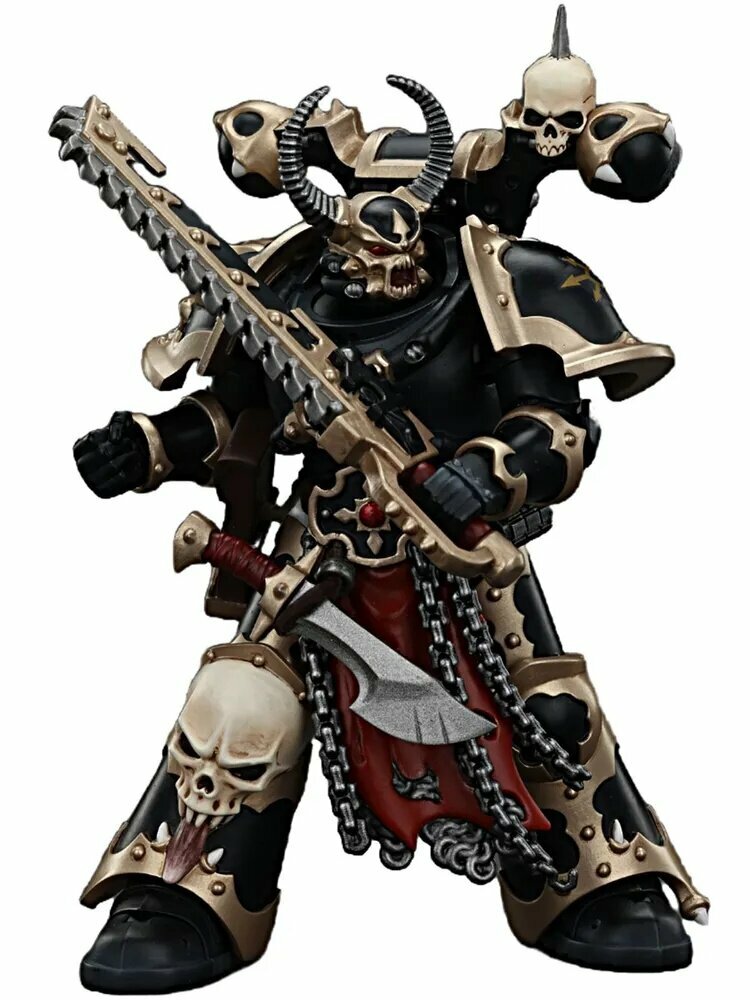 Фигурка подвижная Chaos Space Marines Black Legion Chosen with Combi-melta and chainsword JOYTOY Warhammer 40000 1/18 Подарочная модель