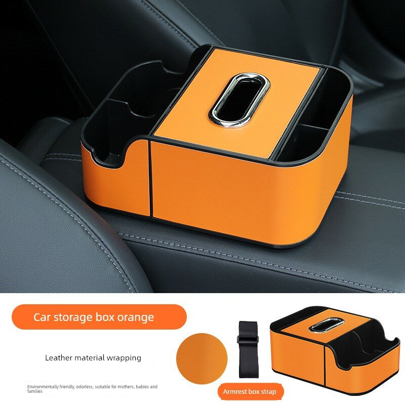 Кожаная автомобильная подставка для хранения с большой вместимостью, для приборной панели, держателя для салфеток и