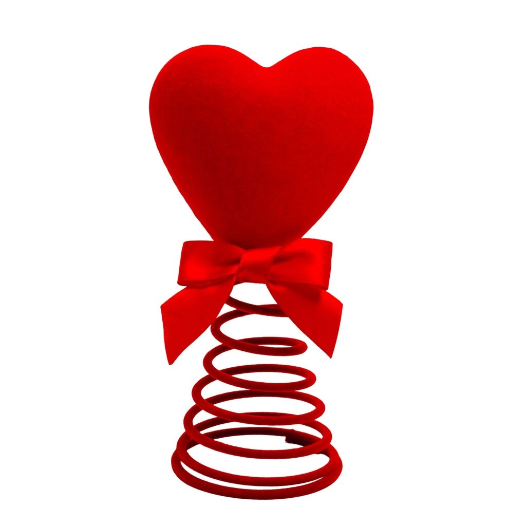 Красное сердечко любви с весенним украшением верхушки дерева, креативная атмосфера дома в помещении, украшение ко Дню Святого Валентина, сердце любви-flocking love heart