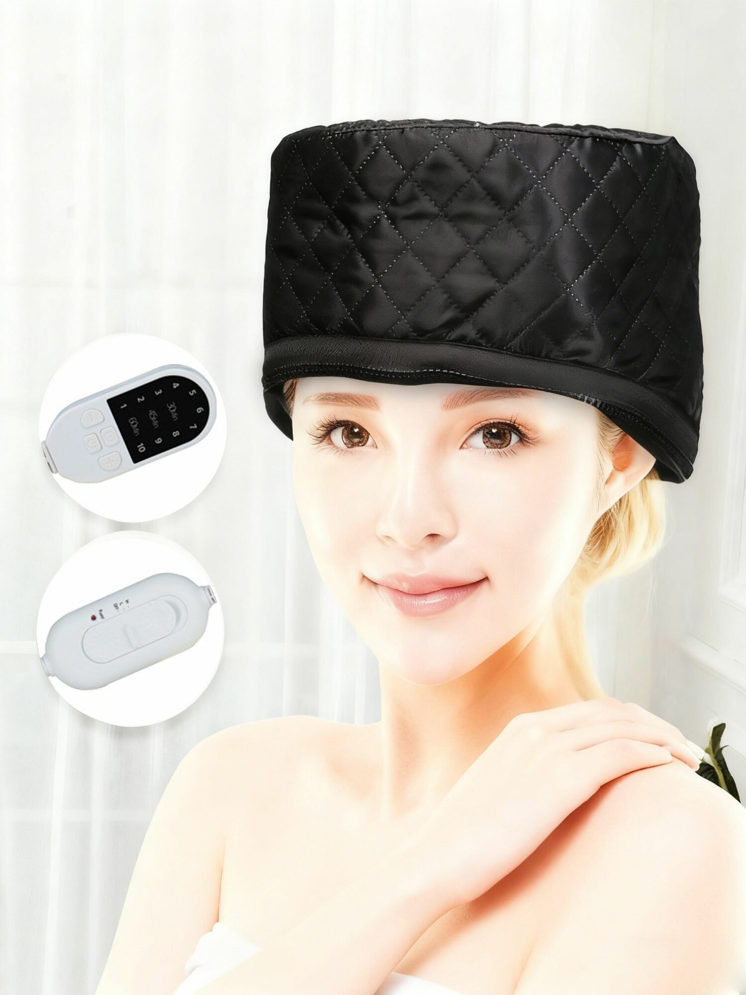 Электрическая термошапка для волос с регулировкой температуры масок, укладок и ухода за волосами