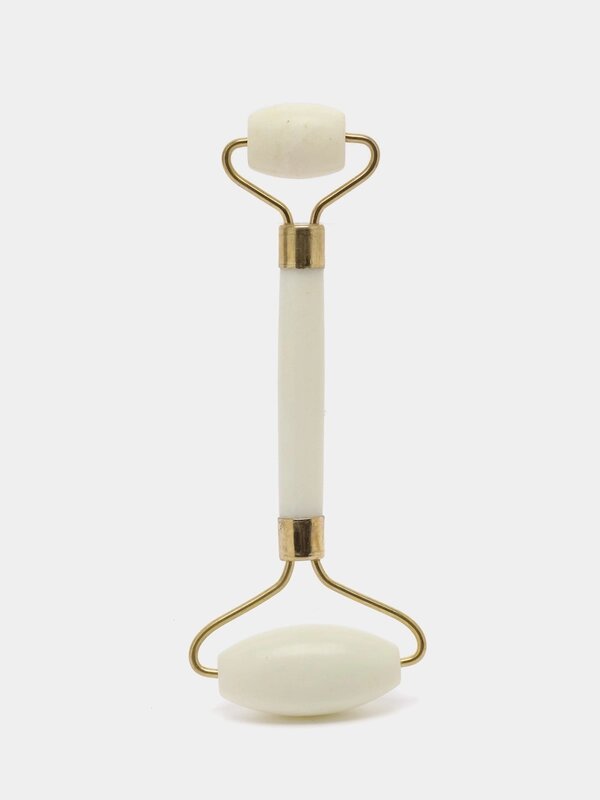 Роликовый массажёр для лица, нефритовый