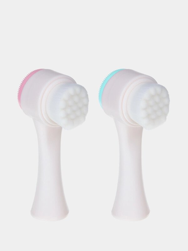 Массажер-щетка для умывания лица, 13 x 4 см, 2 цвета