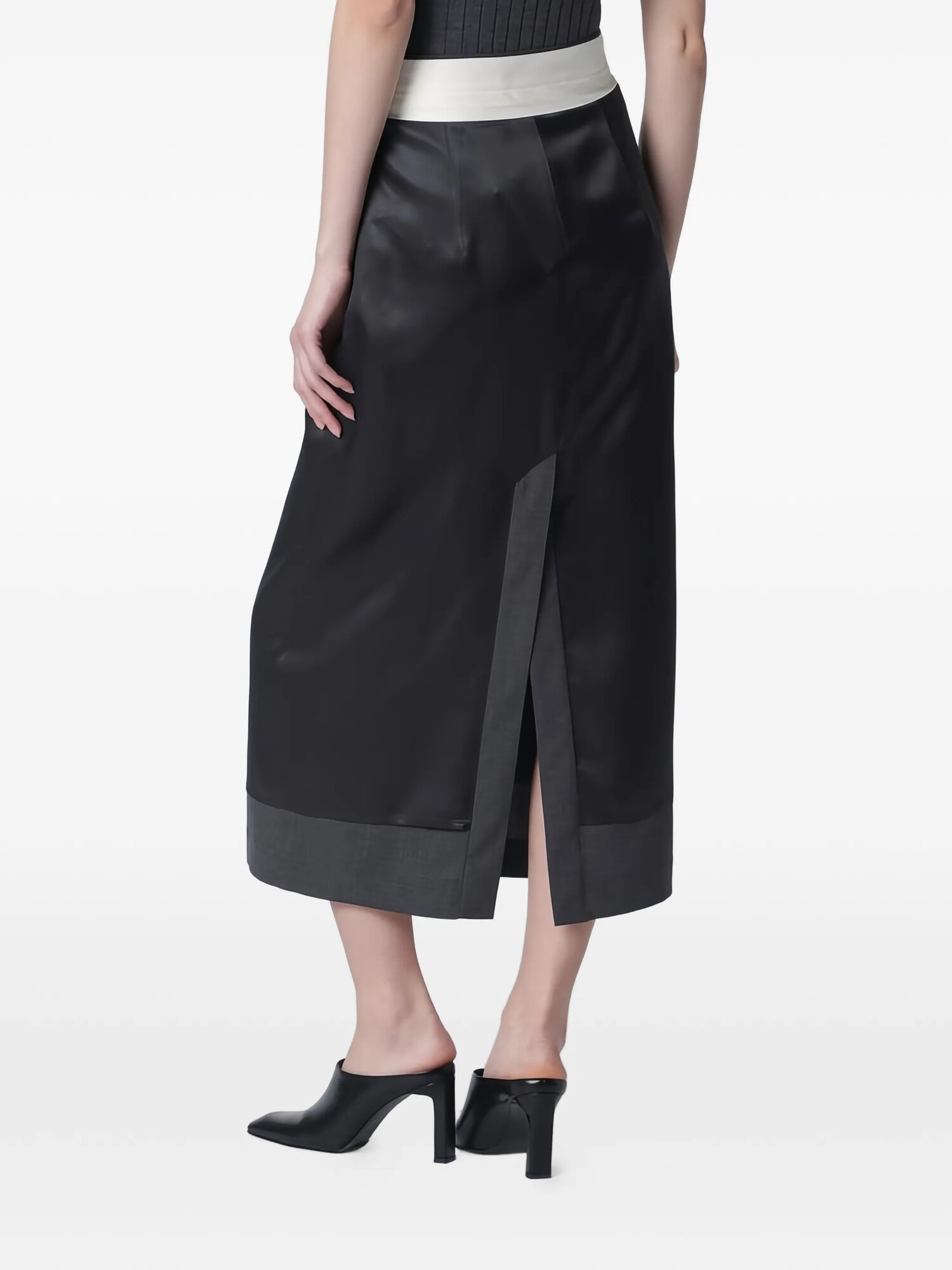 Юбка ROHE Inside-out midi skirt, размер 38, черный — фото 1