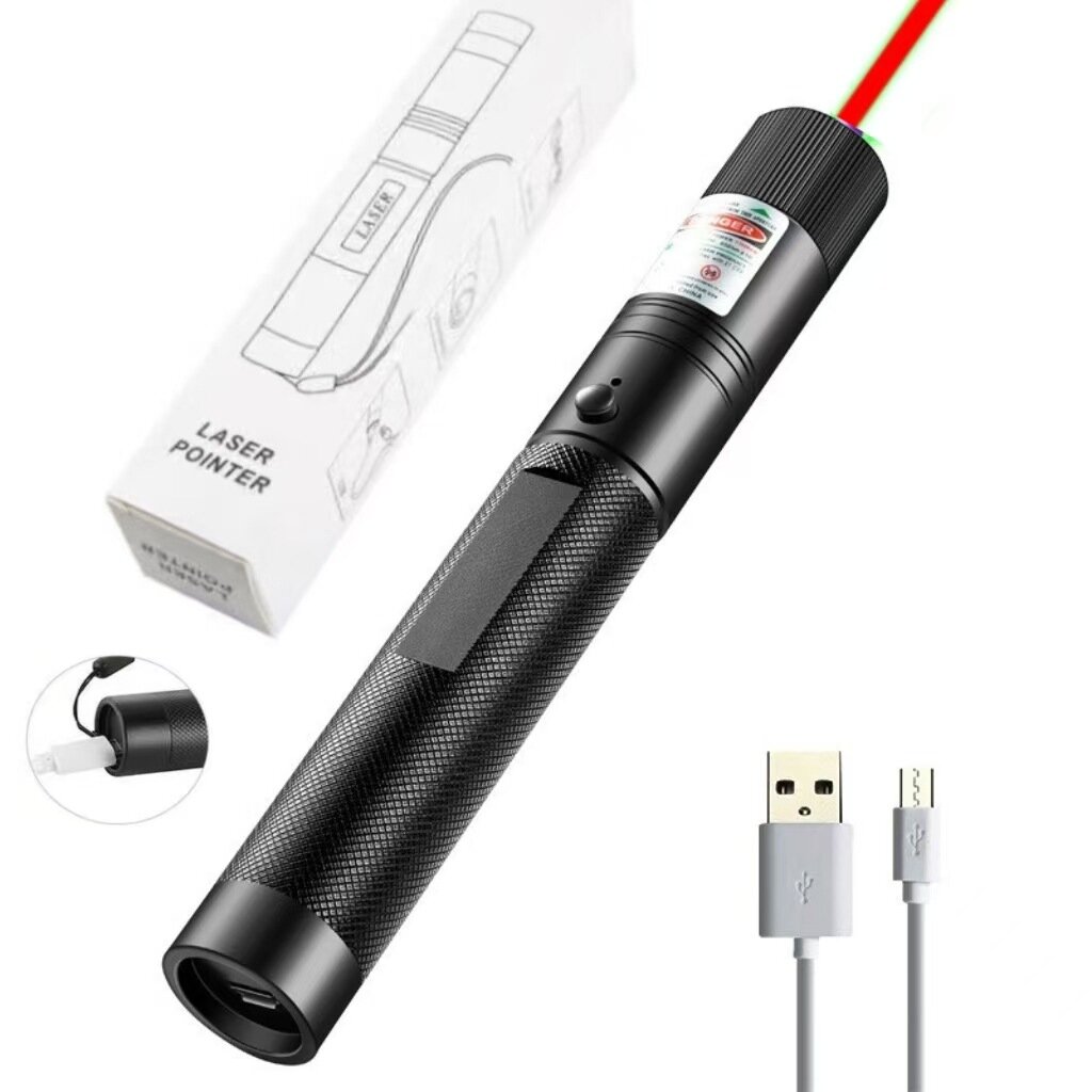 303 мощный лазерный фонарик красный зеленый внешний лазерный фонарик USB303 красный свет гипсофила с прямой зарядкой,