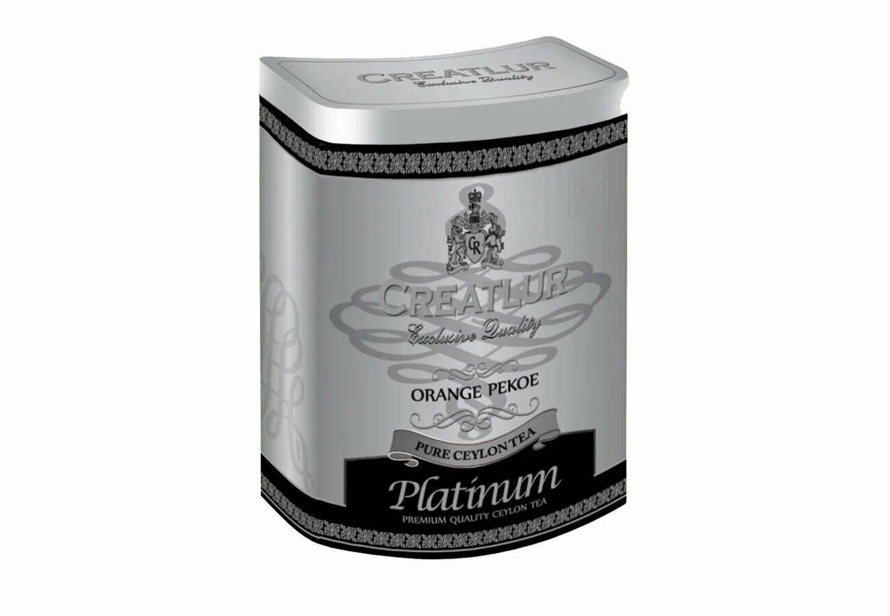 Чай чёрный Creatlur Platinum, крупнолистовой, 100 грамм. (железная банка).
