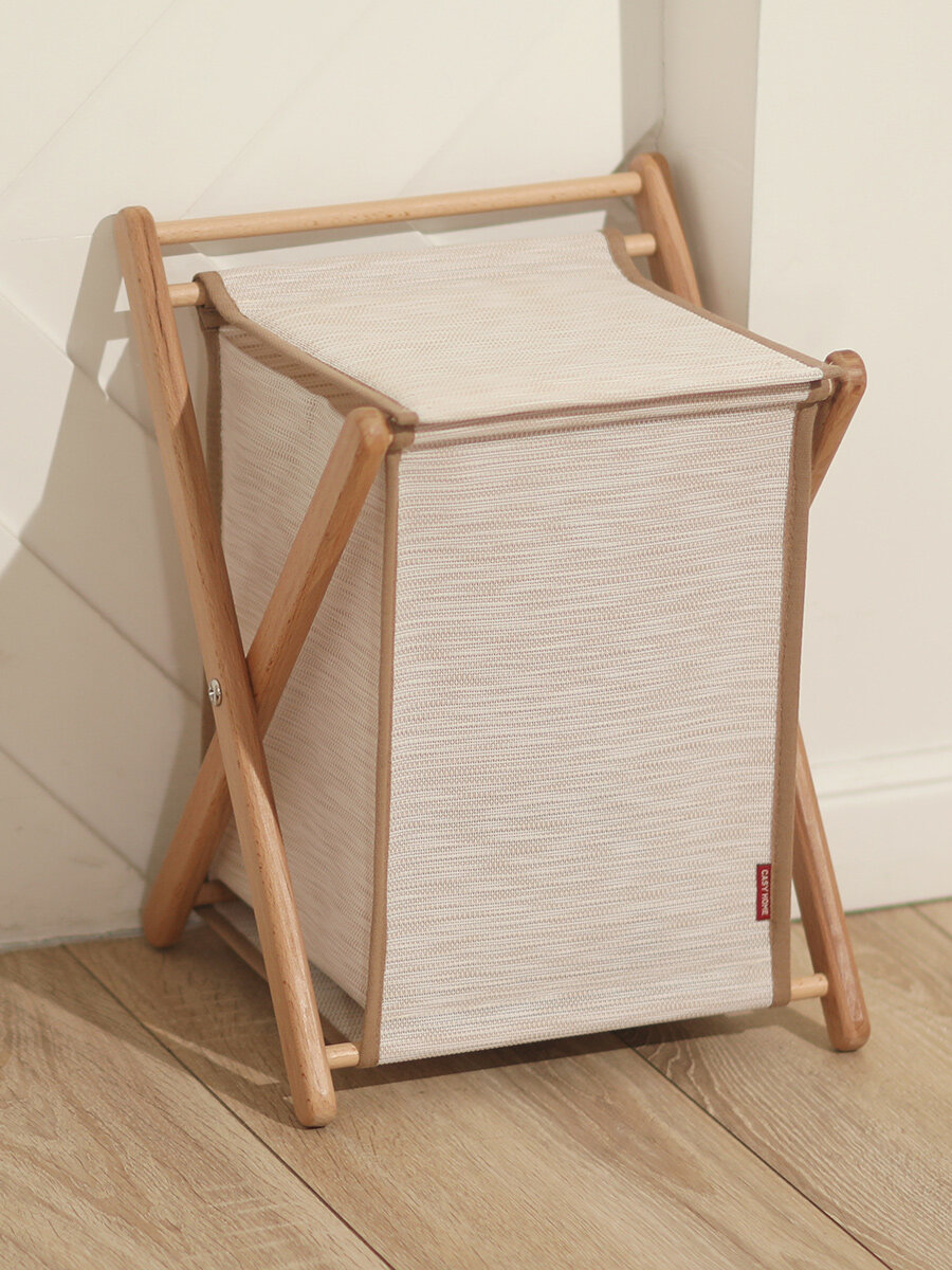 Корзина с крышкой Casy Home For Professionals, цвет молочный 23х23х32 см BR-042