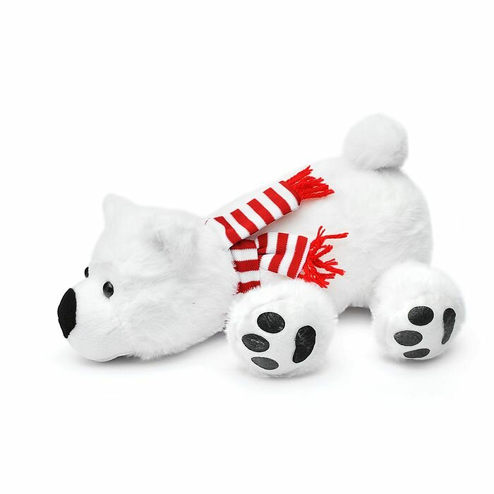 Мягкая игрушка Oubaoloon "Медведь лежебока" 27 см, с шарфиком