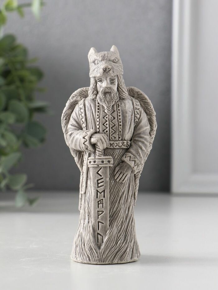 Сувенирная фигурка Хорошие сувениры славянский бог Семаргл, 11.5х5х4 см, серая